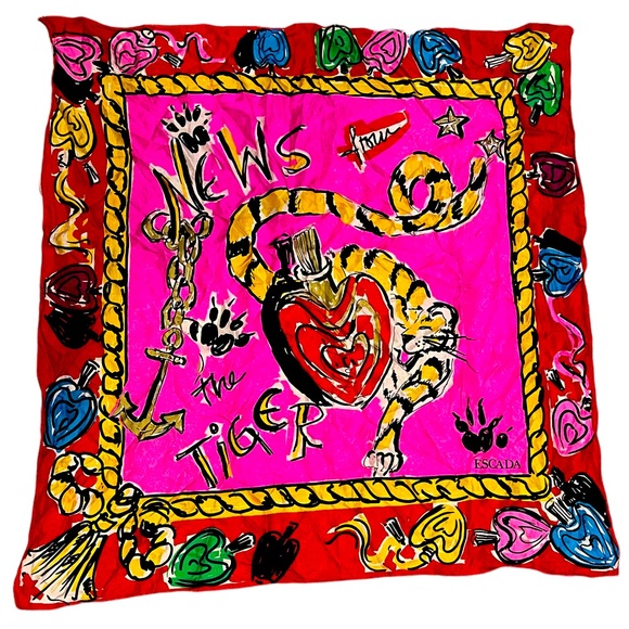 Escada | Accessories | Escada Scarf News From The Tiger Gorgeous Hot ...